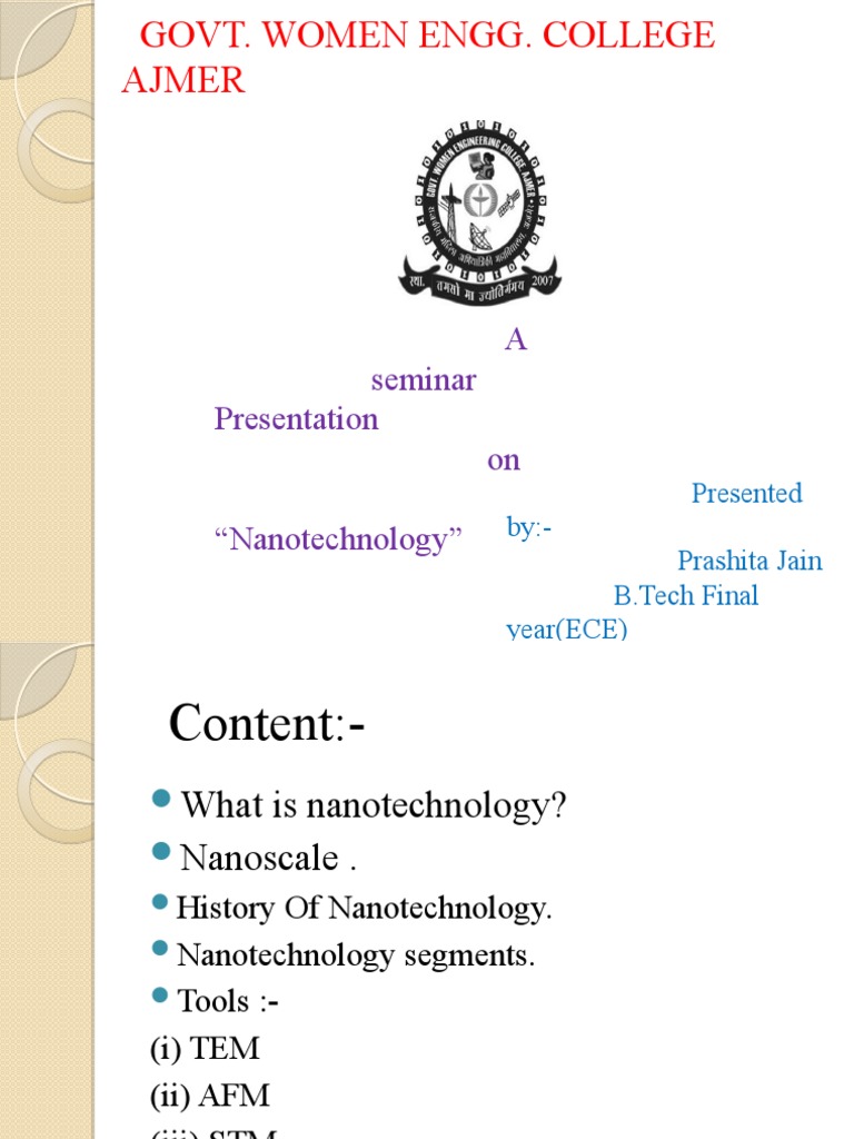 A Seminar Presentation On A Seminar Presentation On