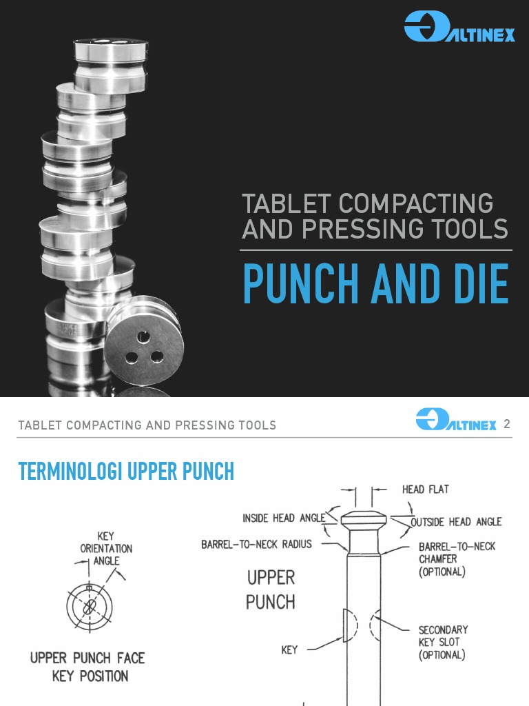 Tablet Compacting and Pressing Tools - Punch and Die | PDF | Tablet ...