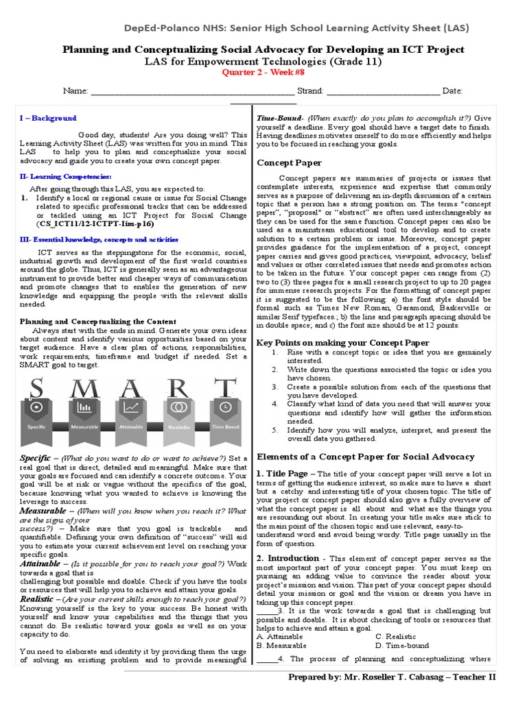 Emtech Q2 Las Week 8 (2021-2022) | PDF | Typefaces | Goal