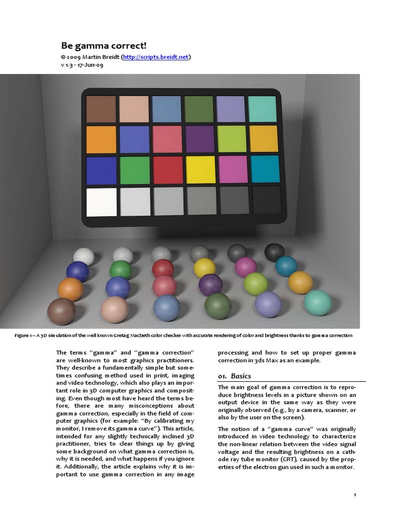 Gamma Correct v12 | PDF | Rgb Color Model | Texture Mapping