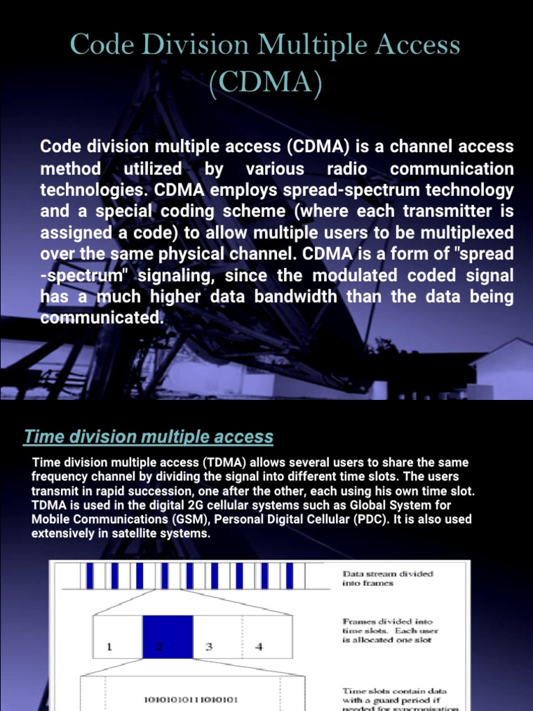 CDMA | PDF | Channel Access Method | 3 G