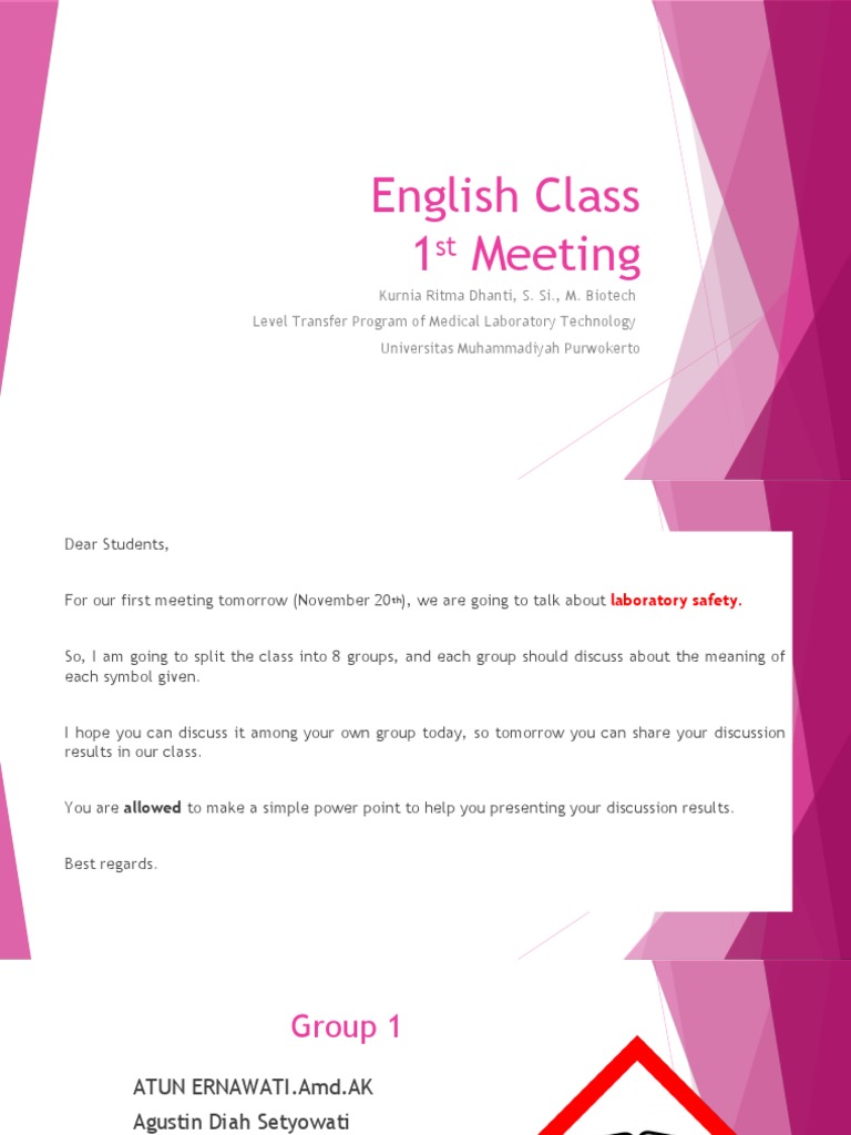 English Class 1st Meeting | PDF | Science & Mathematics