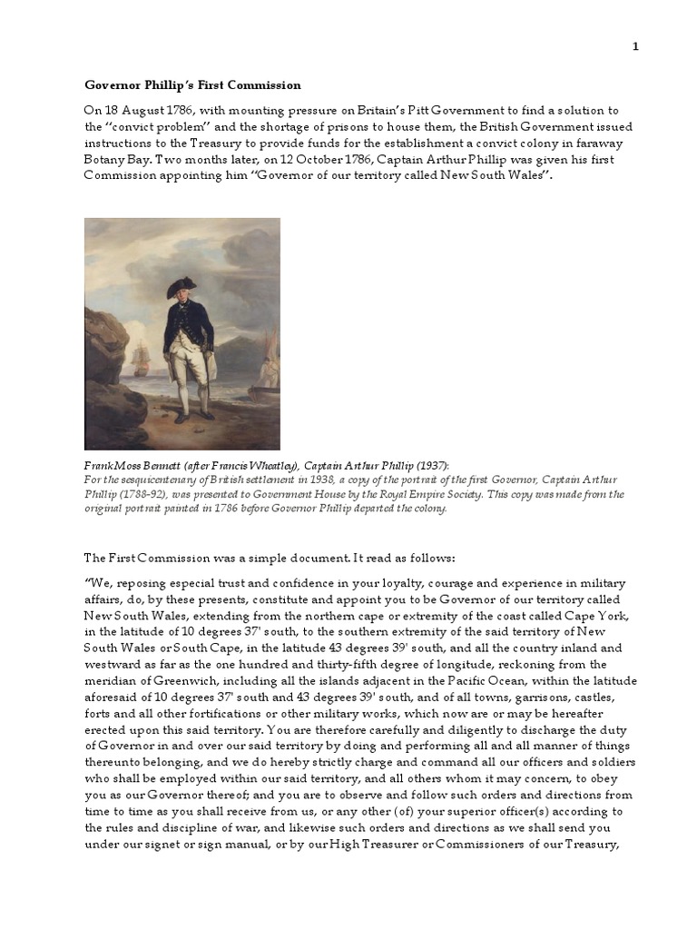 A Concise Biography of Arthur Phillip: The Unlikely Leader Appointed as ...