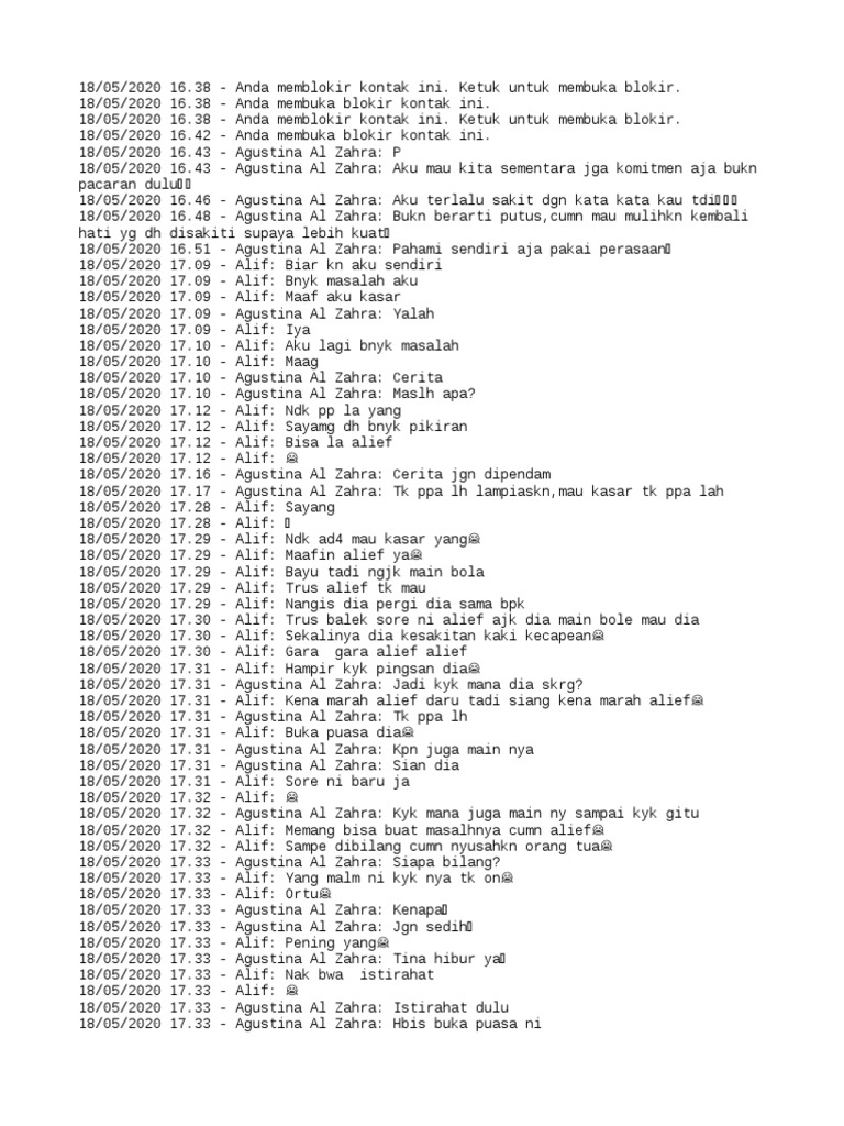Chat WhatsApp Dengan Alif | PDF