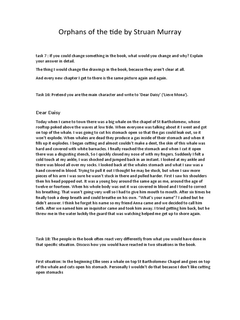 Changes and Reactions in Orphans of the Tide | PDF