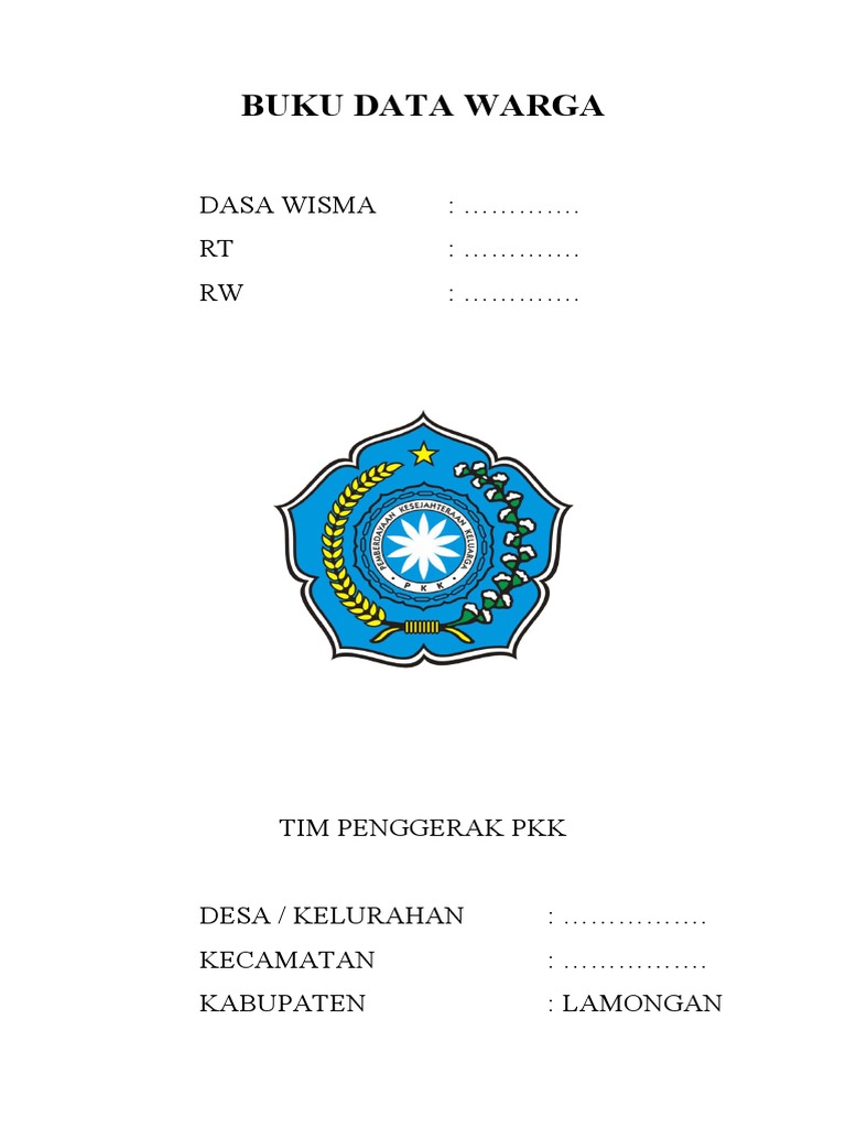 Cover Buku Data Warga Wisma | PDF