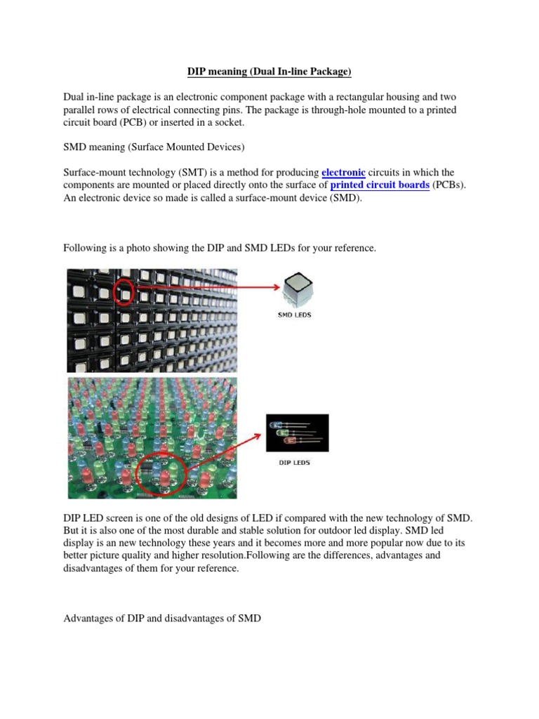 DIP Meaning (Dual In-Line Package) : Electronic Printed Circuit Boards ...