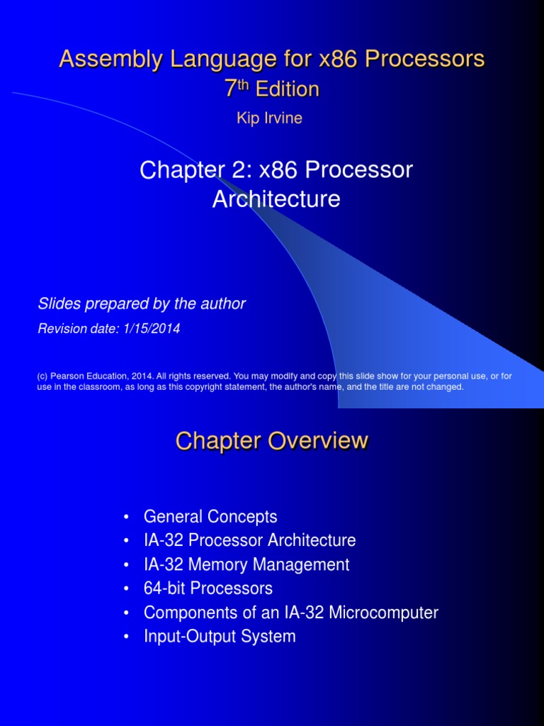 Assembly Language For x86 Processors 7: Chapter 2: x86 Processor Architecture | Download Free ...