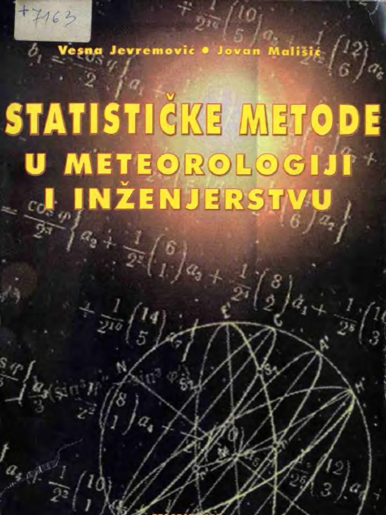 Jevremovic, Malisic - Statisticke Metode U Meteorologiji I Inzenjerstvu (2002) | PDF