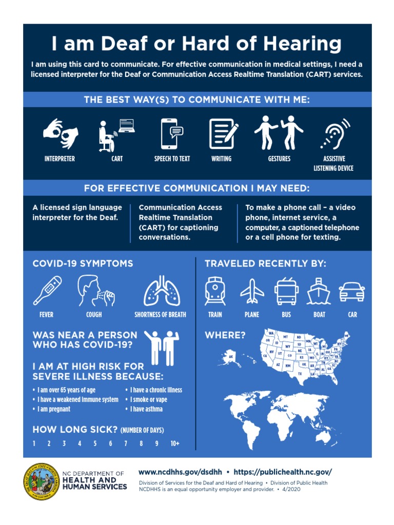 I Am Deaf or Hard of Hearing: The Best Way (S) To Communicate With Me | PDF