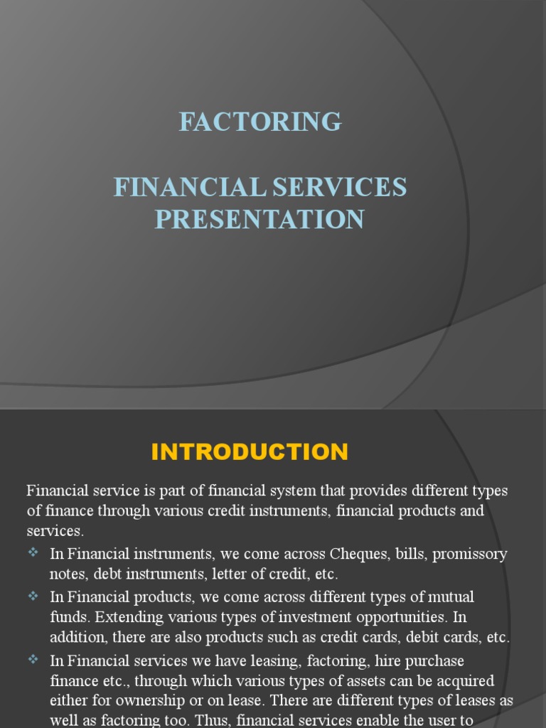 Factoring Financial Services Guide | PDF | Factoring (Finance ...