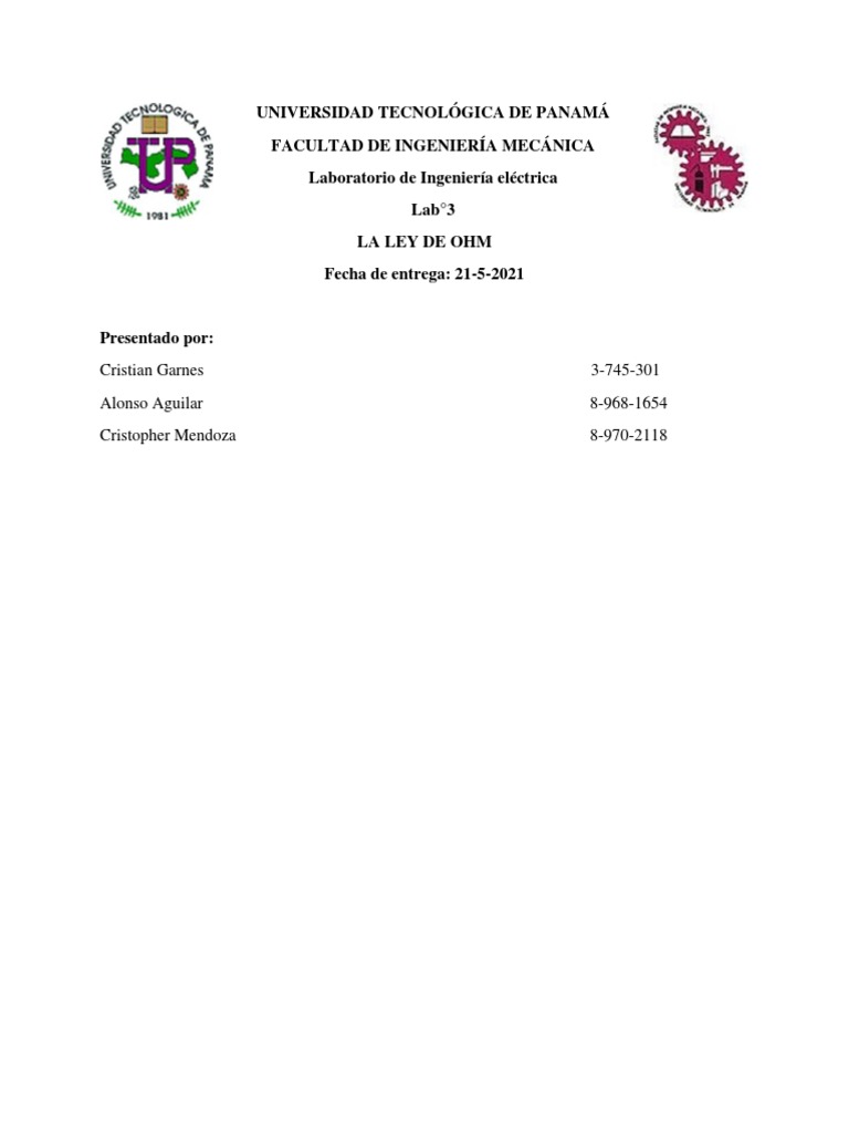 Laboratorio 3 de Ingenieria Electrica | Descargar gratis PDF ...