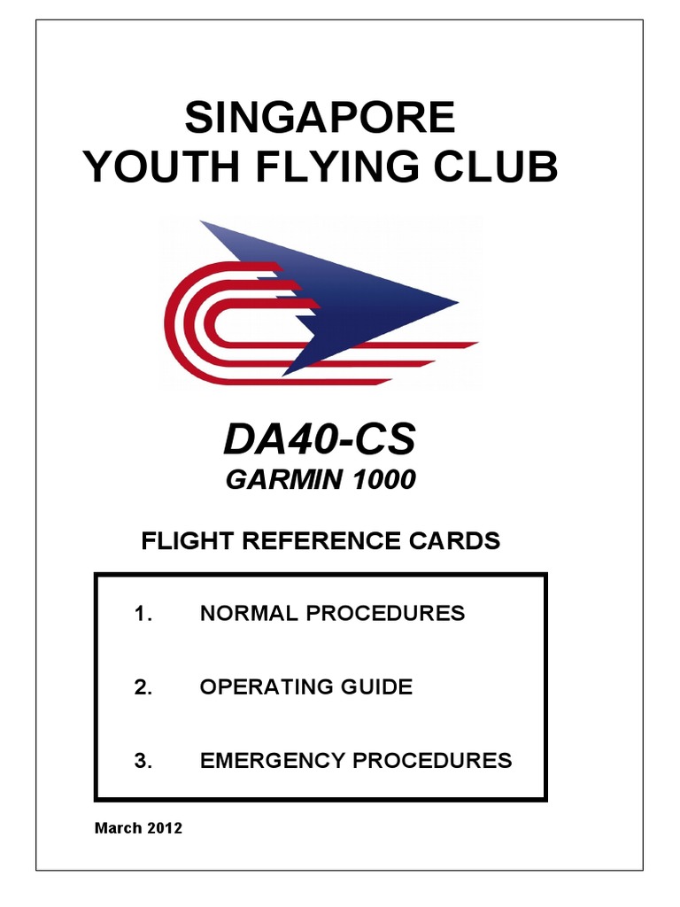 DA40-CS Flight Procedures Guide | PDF | Empennage | Throttle