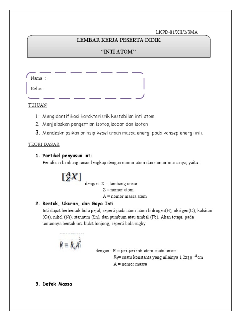 Kestabilan Inti Atom dan Isotop | PDF