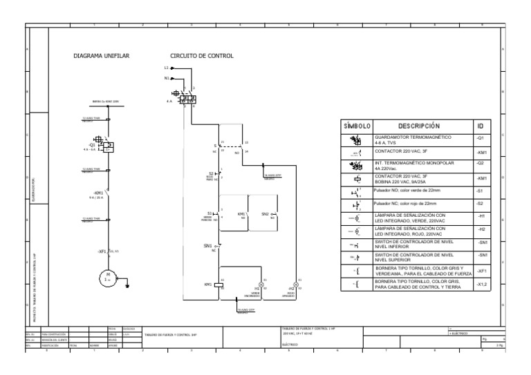 Diagrama Fuerza y Control-Layout1 | PDF | Ingenieria Eléctrica | Electricidad