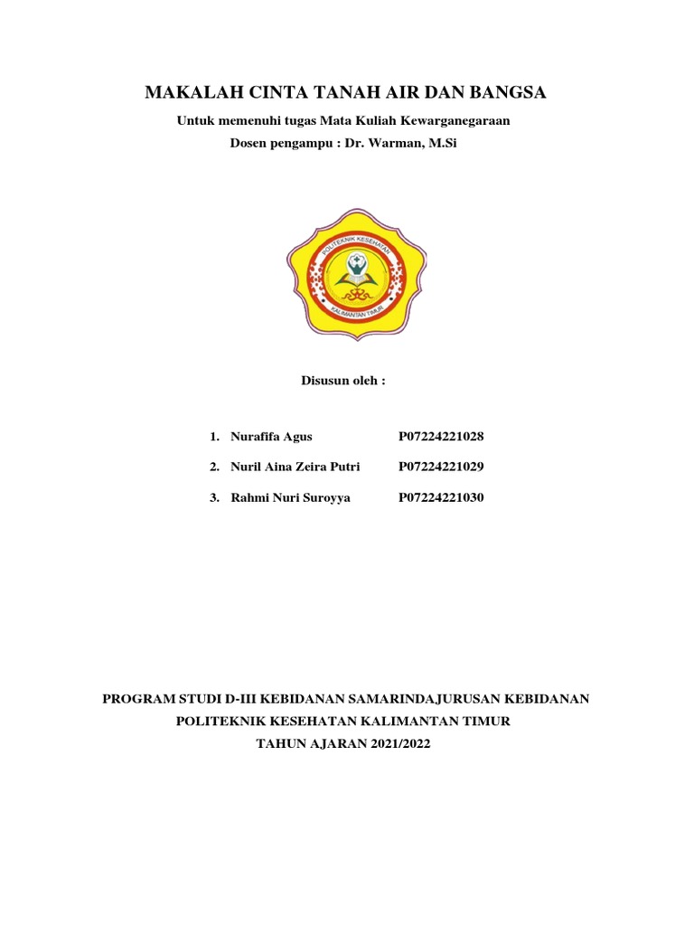 MAKALAH CINTA TANAH AIR DAN BANGSA Kelompok 10 | PDF
