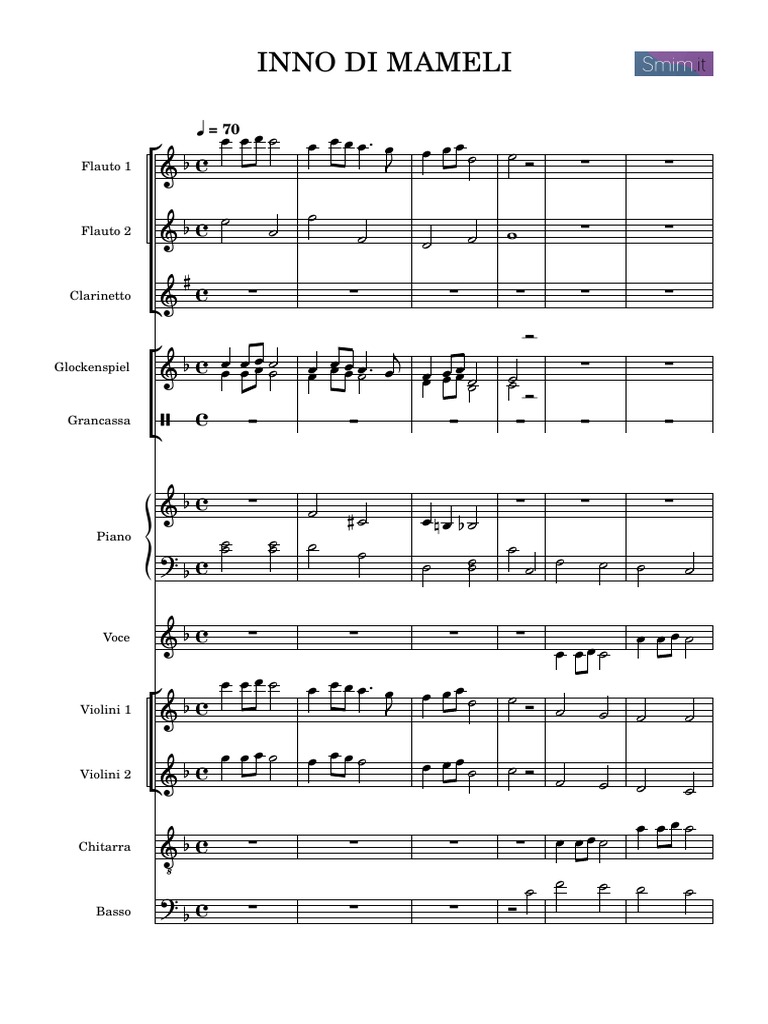 Orchestra Inno Italiano Barone | PDF | Poetics | Musical Forms