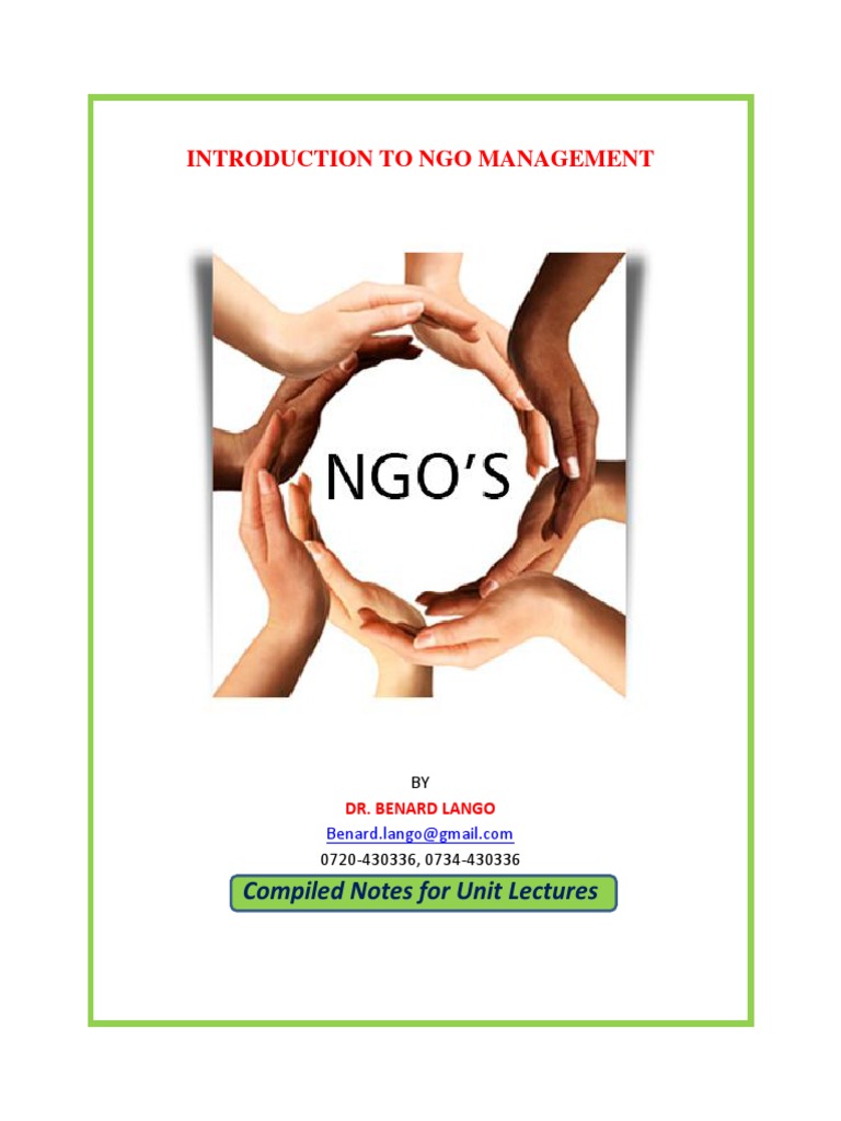Introduction To Ngo Management Compiled | PDF | Non Governmental ...