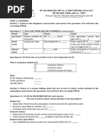 English 7: Summative Test No. 1 Lessons 1 & 2 Listening Strategies ...