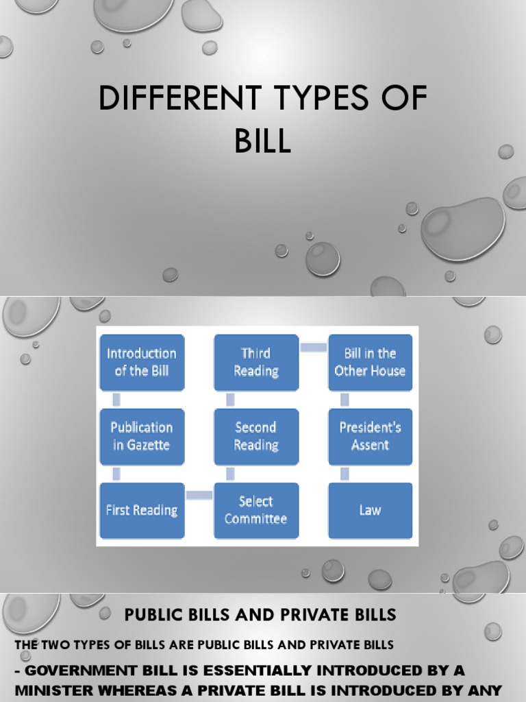 Different Types of Bills | Download Free PDF | Bill (Law) | Government