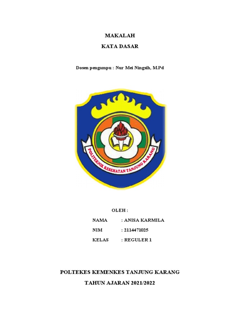 Pengertian dan Contoh Kata Dasar | PDF