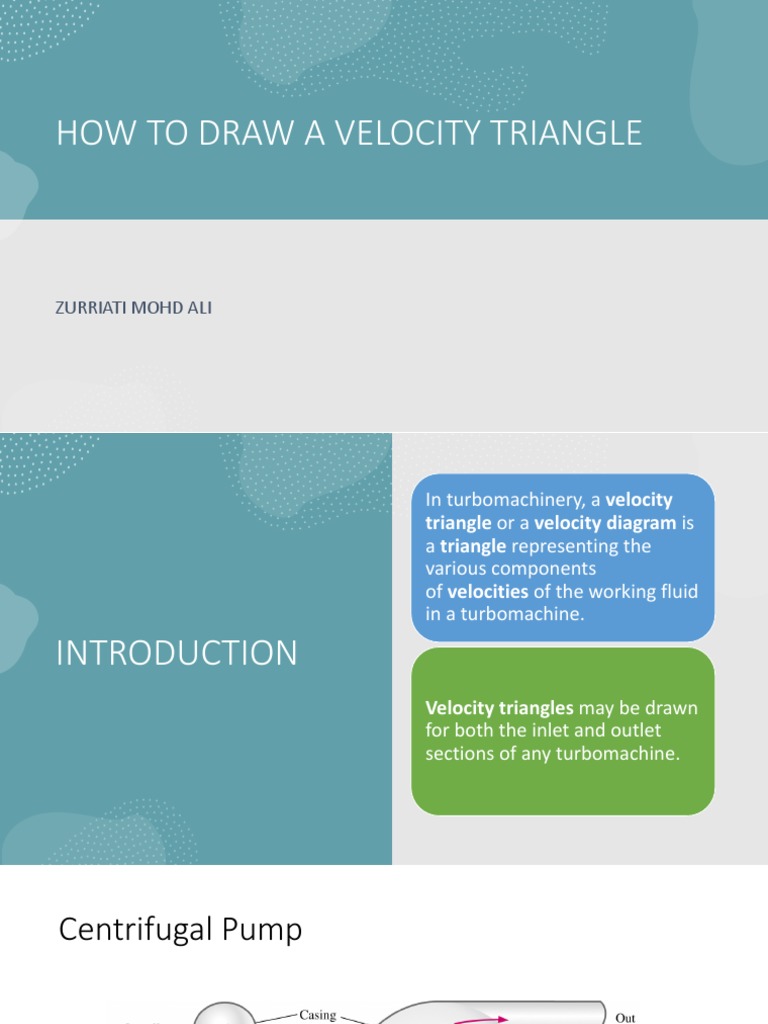 Triangle Velocity For Centrifugal Pump | PDF | Pump | Turbomachinery