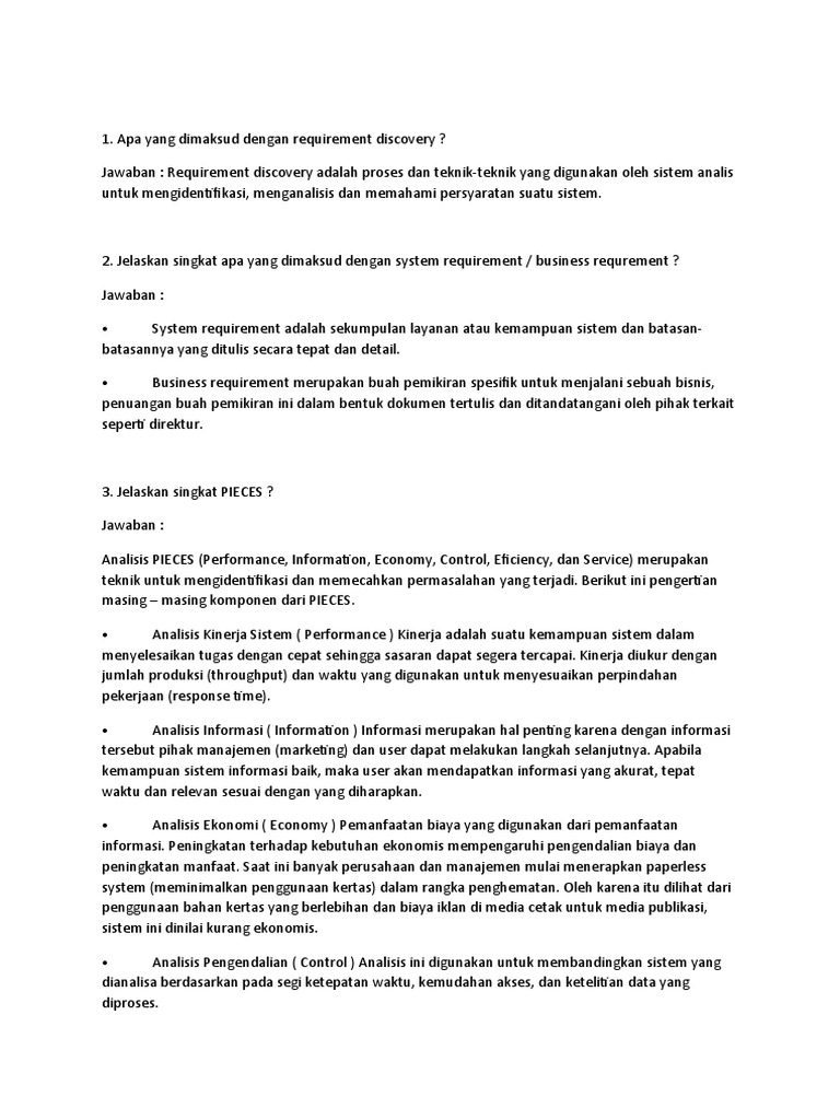 Quiz Apsi Requirement Discovery | PDF