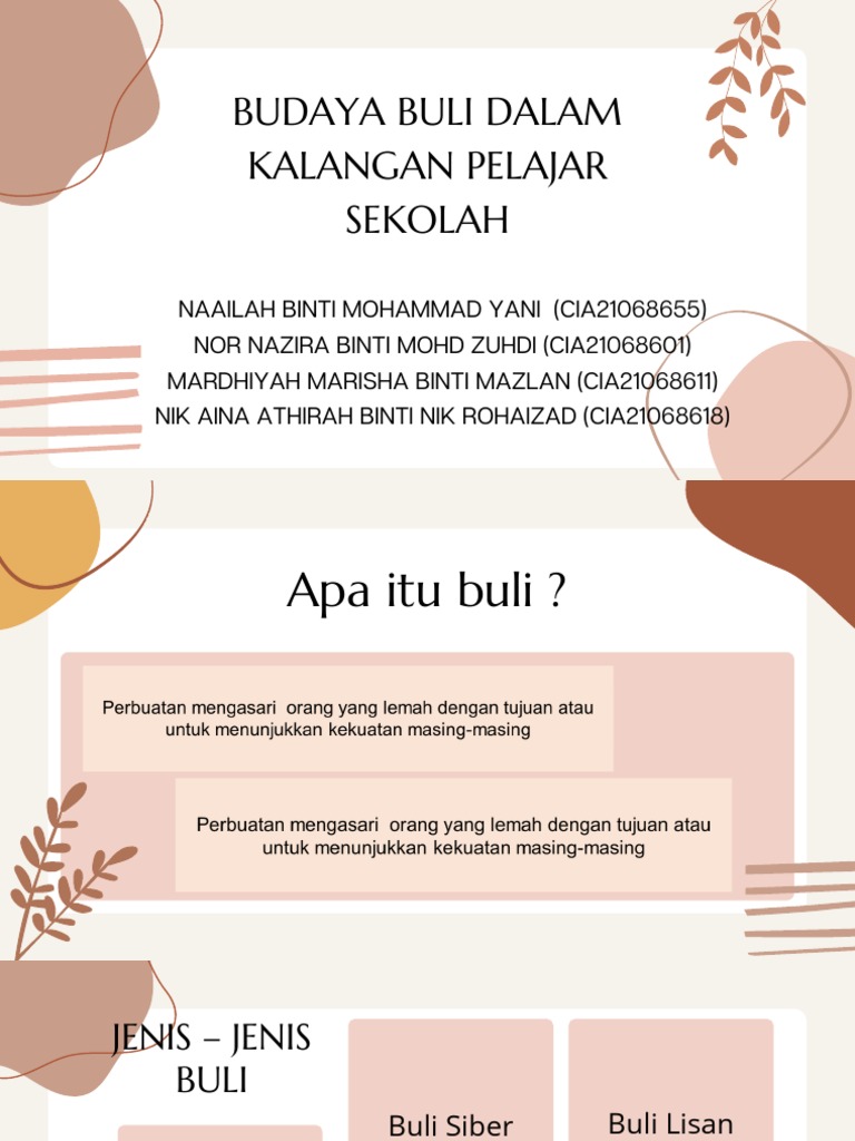 Budaya Buli Dalam Kalangan Pelajar Sekolah | PDF