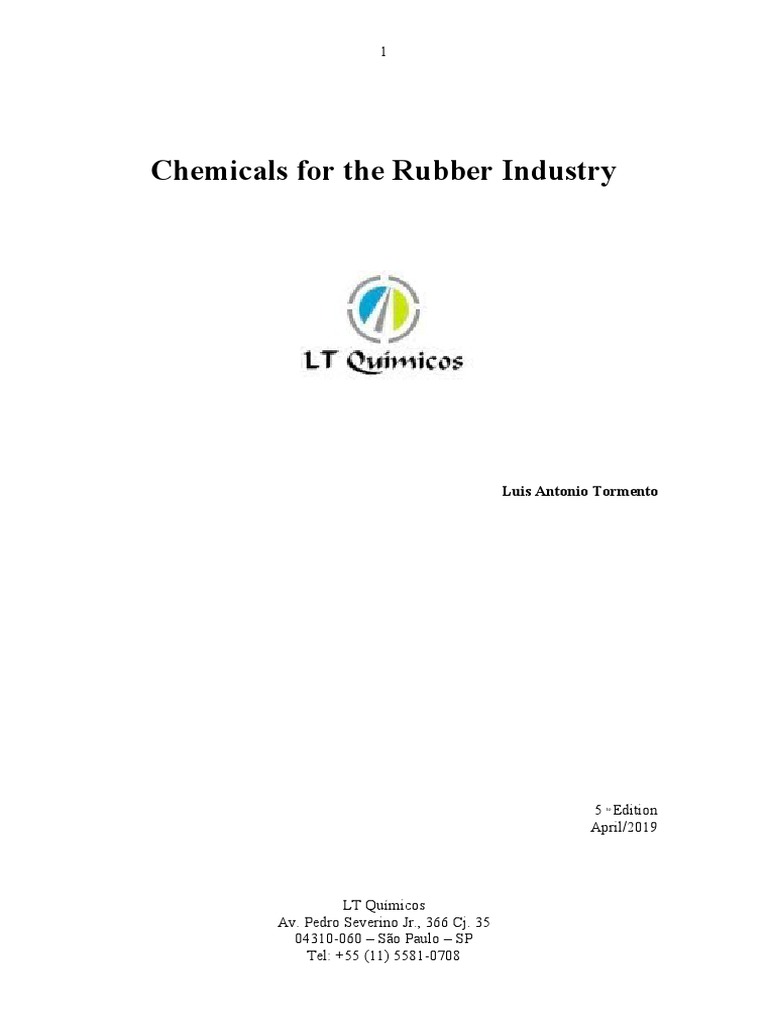 Chemicals For The Rubber Industry | PDF | Chemistry | Materials