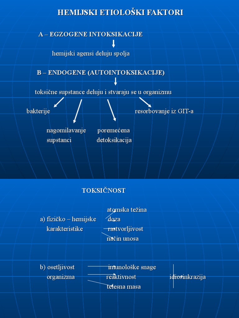 Hemijski Etioloski Faktori | PDF