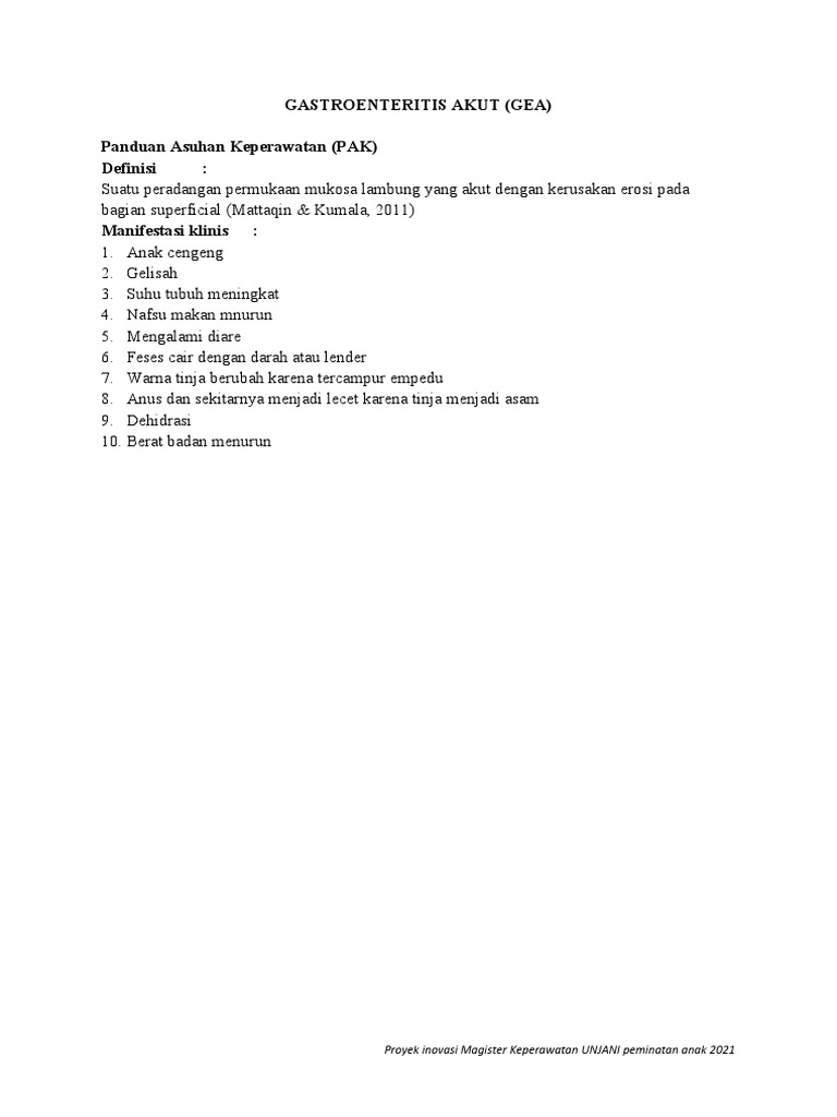 Gastroenteritis Akut | PDF | Pengembangan Diri | Kesehatan Holistik