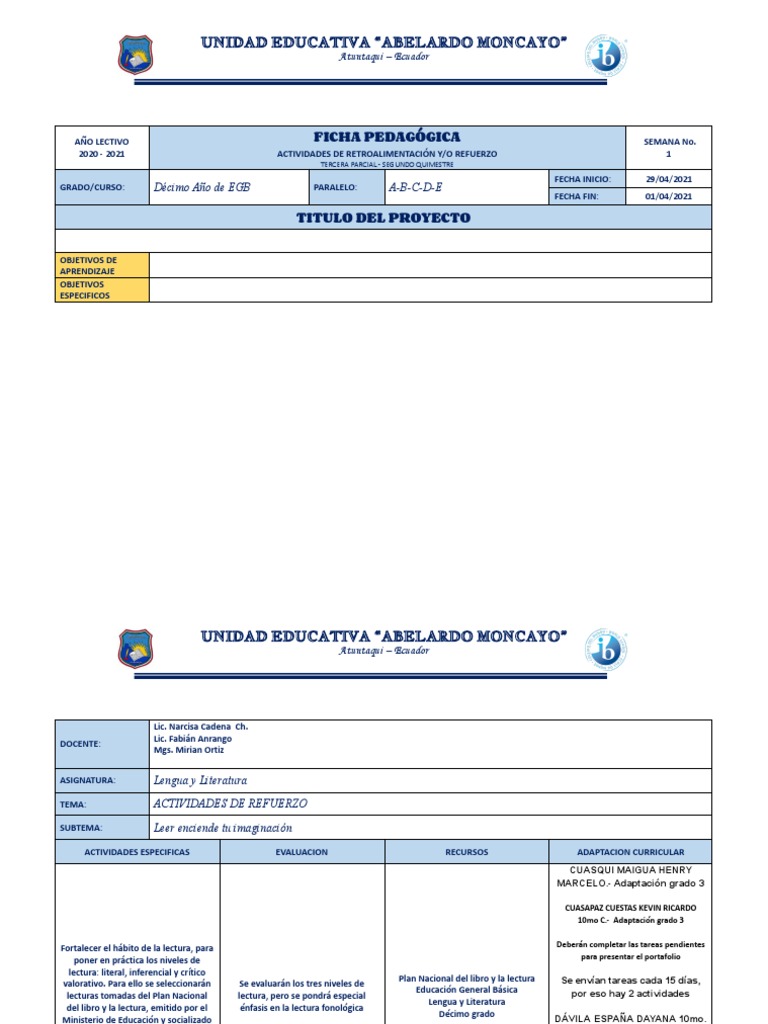 Actividades - Decimo Egb | PDF | Longitud | Asociación de Futbol