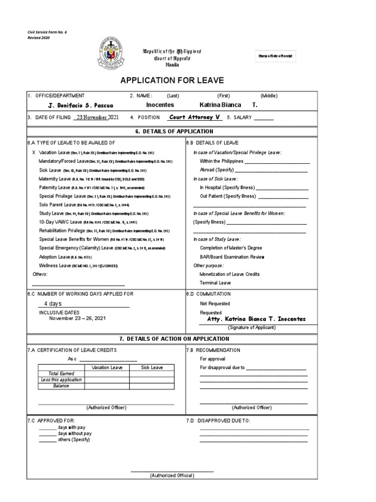 Leave Form | PDF | Government | Justice
