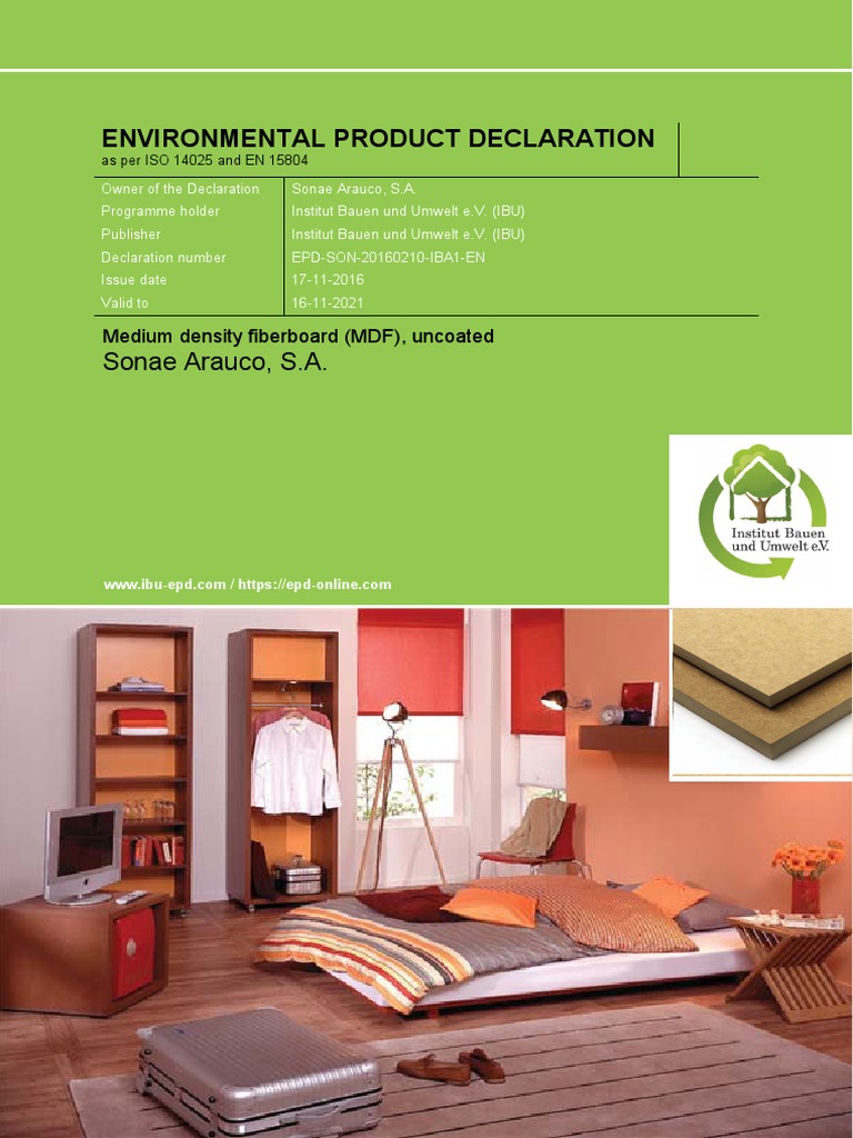 Epd MDF Uncoated 5218437865db86fadeb54c | PDF