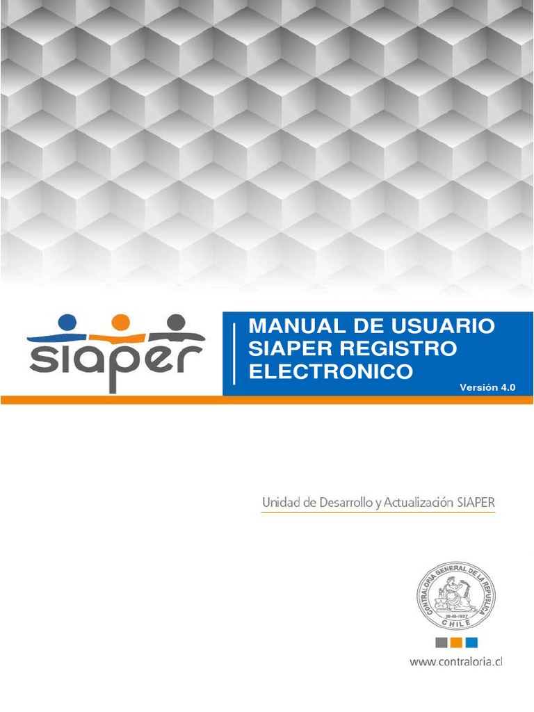 Manual SIAPER: Guía de Usuario | PDF | Usuario (informática) | Contraseña