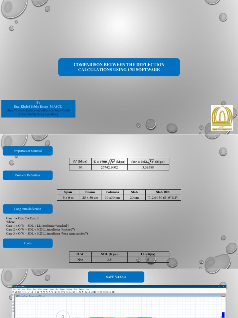 Comparison Between Deflection From CSI Software | PDF | Civil ...