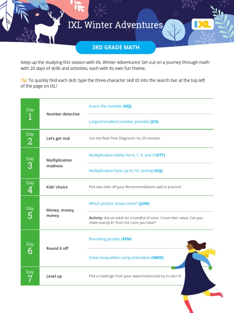 IXL Winter Adventures: 3Rd Grade Math | PDF | Games & Activities