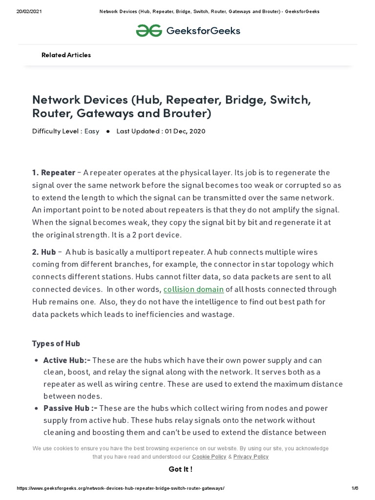 Network Devices | PDF | Network Switch | Computer Network