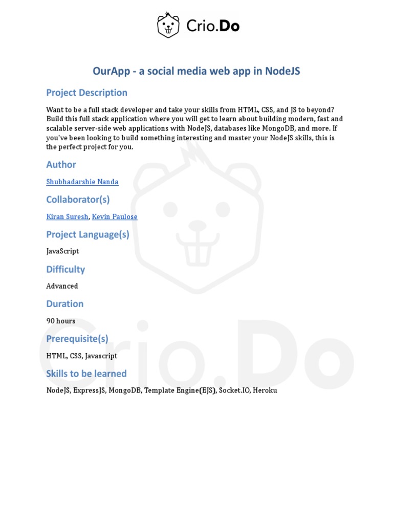 OurApp Using Nodejs | PDF | Web Application | Bootstrap (Front End Framework)