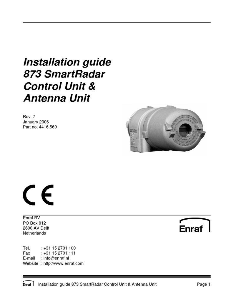Installation Guide 873 Smartradar Control Unit & Antenna Unit | PDF ...