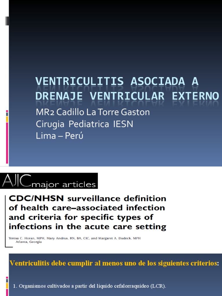 Ventriculitis: Diagnóstico y Tratamiento | PDF | Enfermedades y ...