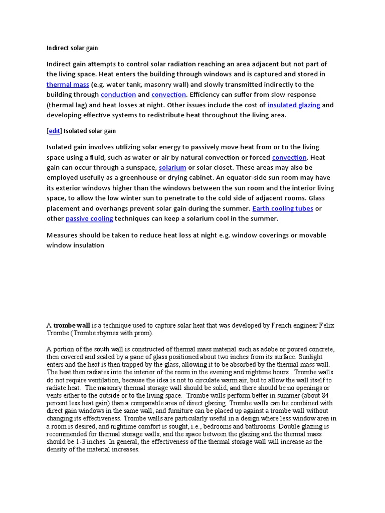 Indirect Solar Gain | Download Free PDF | Sustainable Development ...