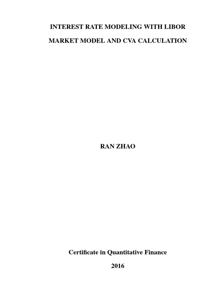 Interest Rate Modeling With Libor Market Model and Cva Calculation | PDF | Option (Finance ...