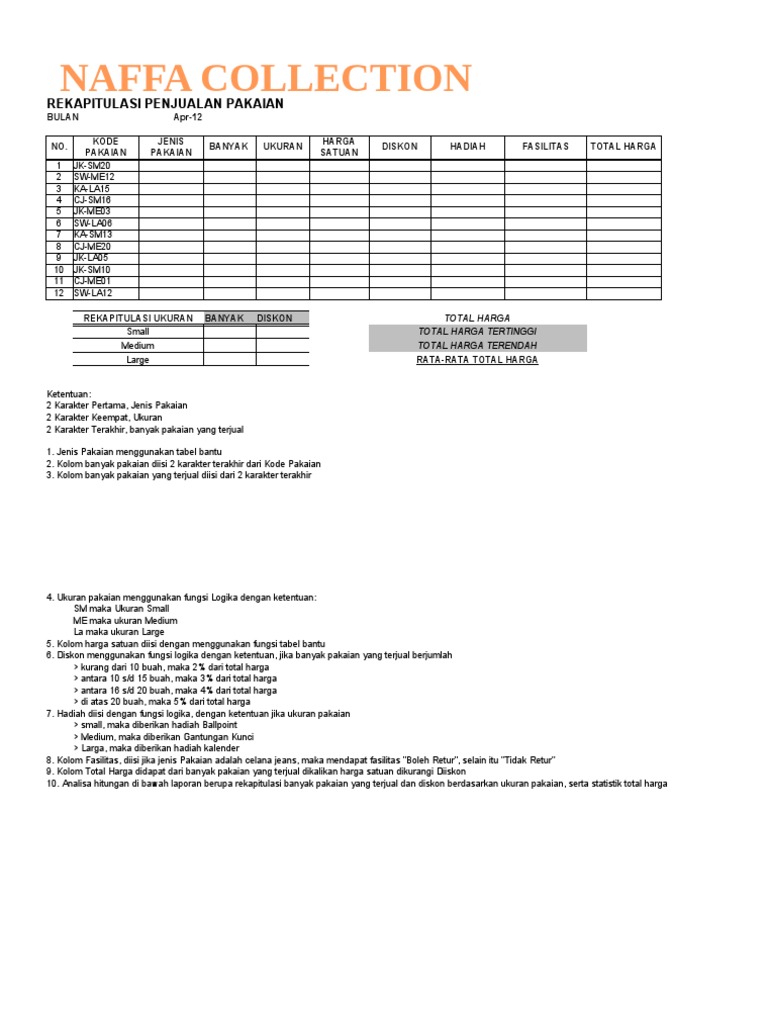 06 - NAFFA COLLECTION - SS011A - Try Out | PDF