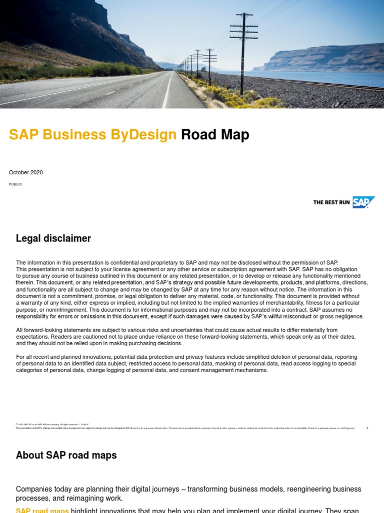 SAP Business ByDesign Road Map | PDF | Cloud Computing | Analytics
