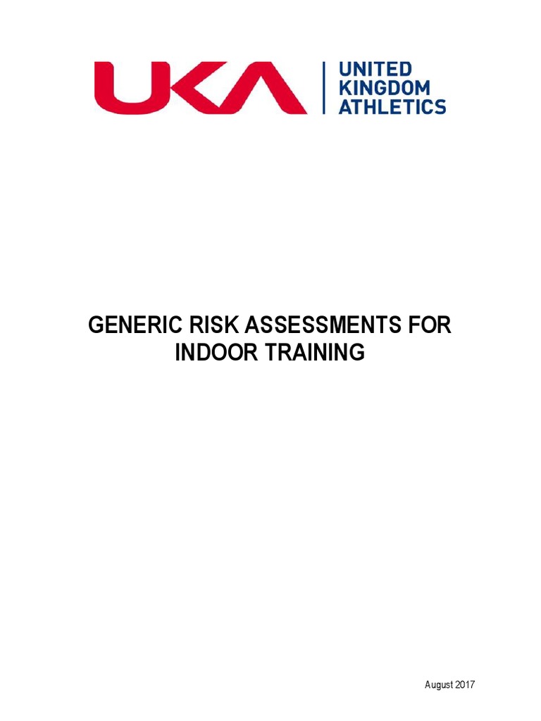 Risk Assessments - Indoor Training | PDF | Track And Field | Risk