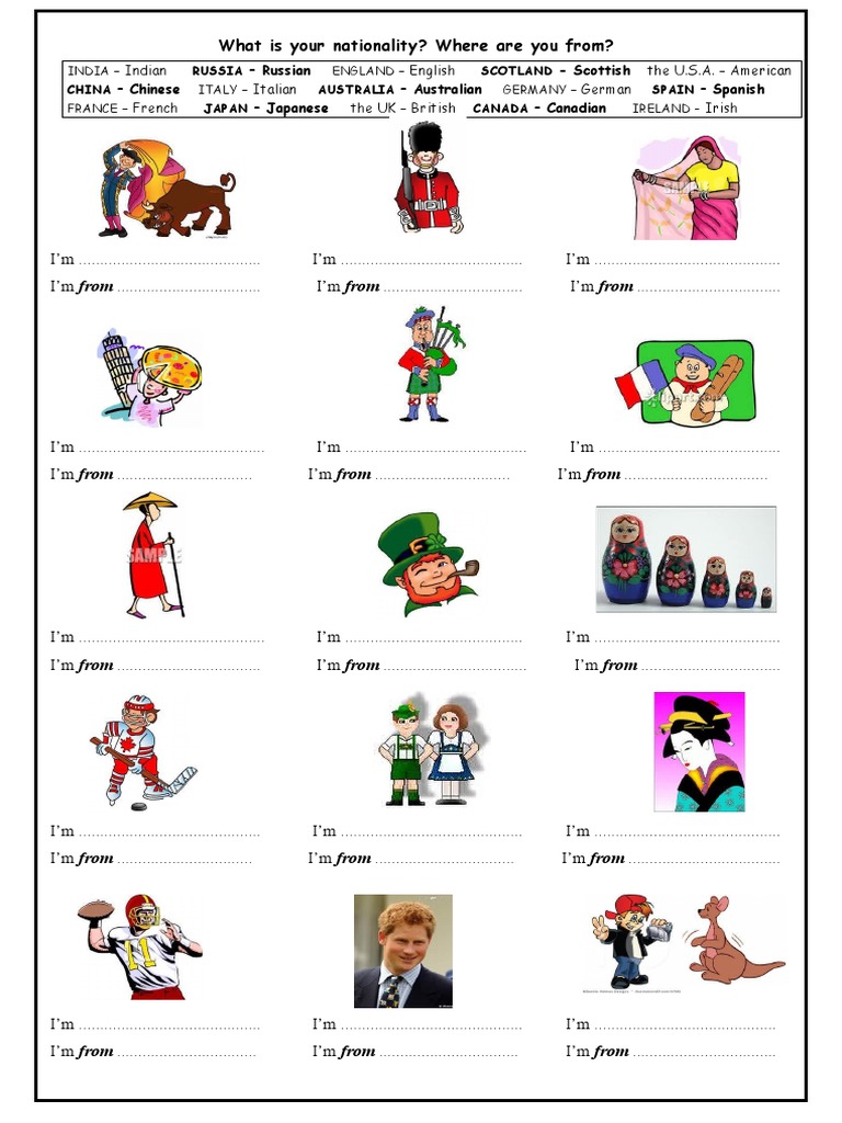 What Is Your Nationality? Where Are You From? | PDF | United Kingdom ...
