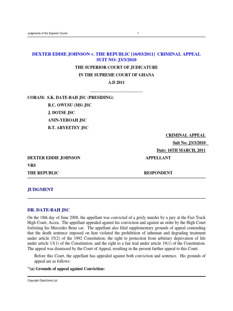 Analysis of Grounds of Appeal in a Murder Conviction Case | PDF ...