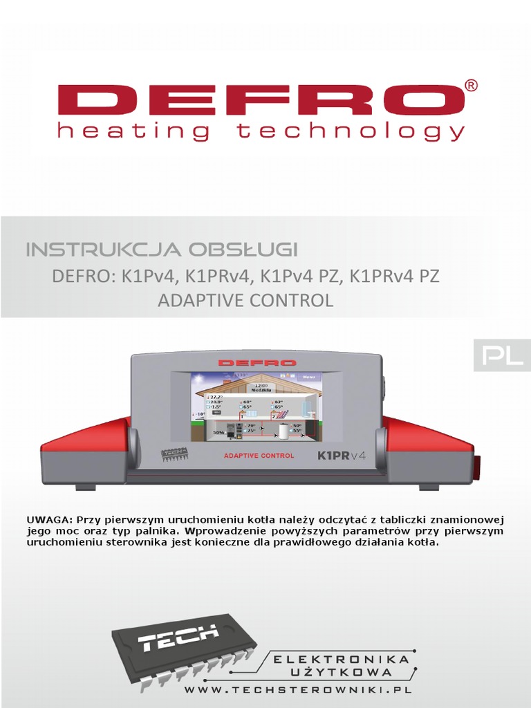 Instrukcja DEFRO K1Pv4 | PDF