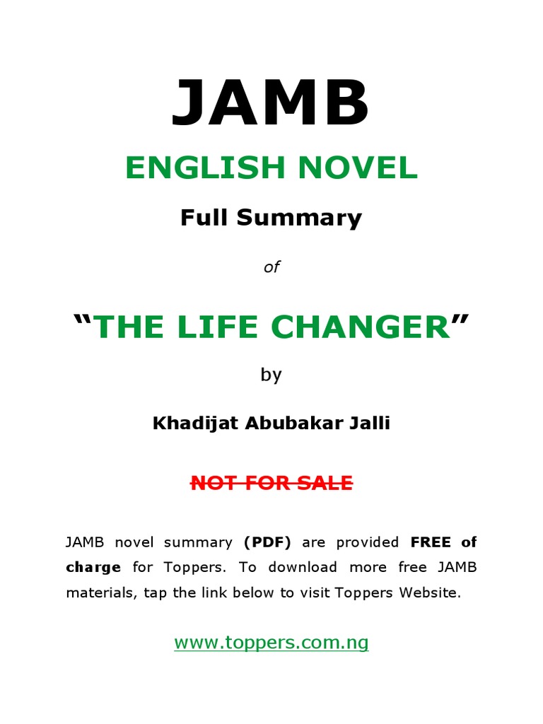 Summary of The Life Changer | PDF